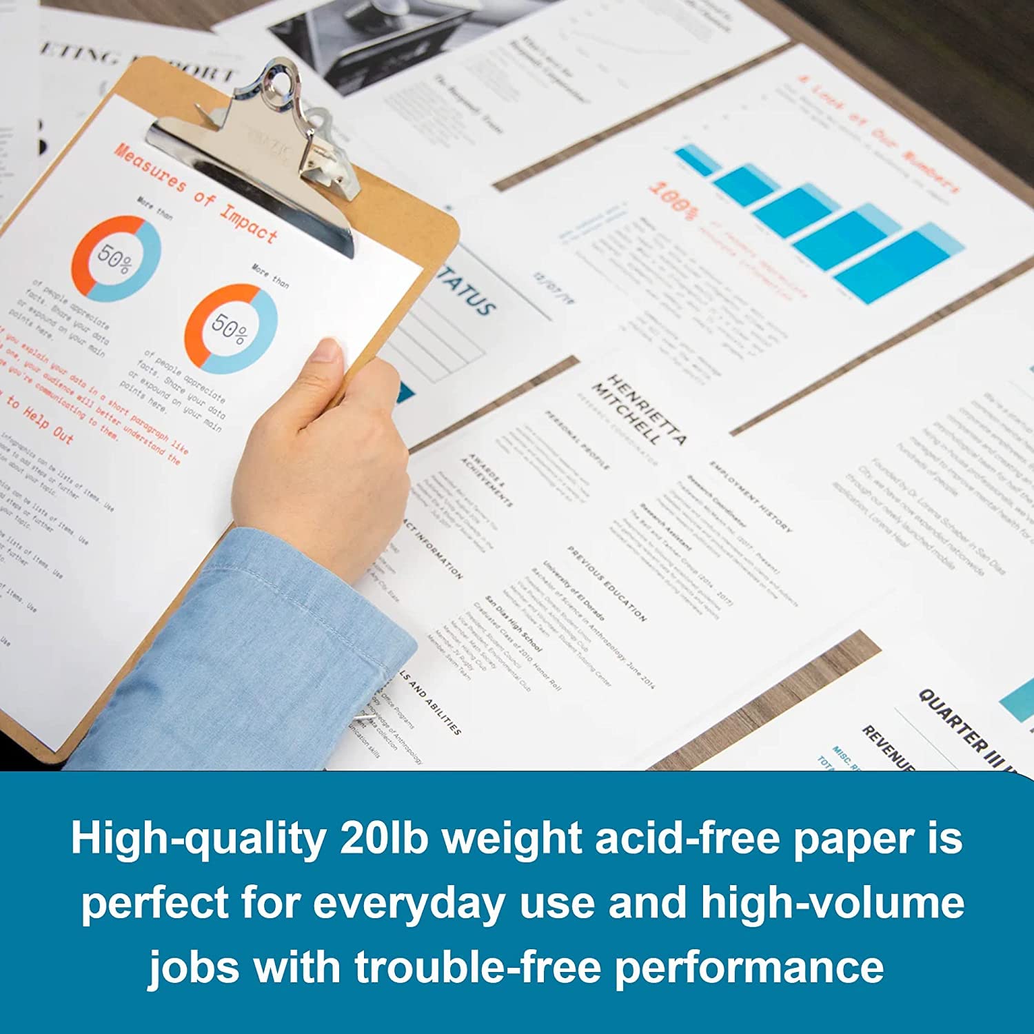 Tree Free Copy Paper, 20 LB, 8.5" x 11", 92 Bright 100% Tree Free Carbon Neutral Acid Free, Made from Sugarcane Waste Fiber (500/Ream), 3-Reams