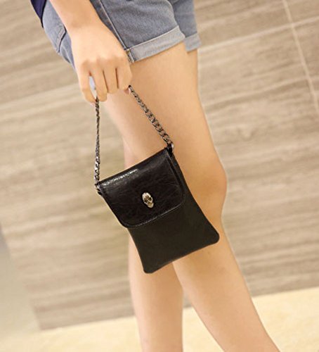 Studded Skull Gothic Mini Chain Crossbody Shoulder Bag Satchel Travel Leather Tote Handbag Purse