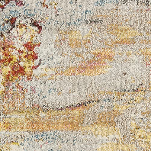 Nourison Celestial Modern Abstract Sealife 5'3" x 7'3" Area -Rug, Easy -Cleaning, Non Shedding, Bed Room, Living Room, Dining Room, Kitchen (5x7)