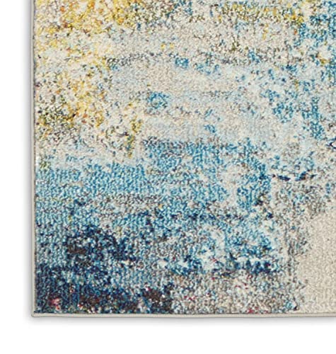 Nourison Celestial Modern Abstract Sealife 5'3" x 7'3" Area -Rug, Easy -Cleaning, Non Shedding, Bed Room, Living Room, Dining Room, Kitchen (5x7)