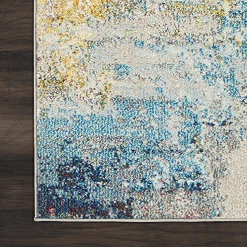 Nourison Celestial Modern Abstract Sealife 5'3" x 7'3" Area -Rug, Easy -Cleaning, Non Shedding, Bed Room, Living Room, Dining Room, Kitchen (5x7)