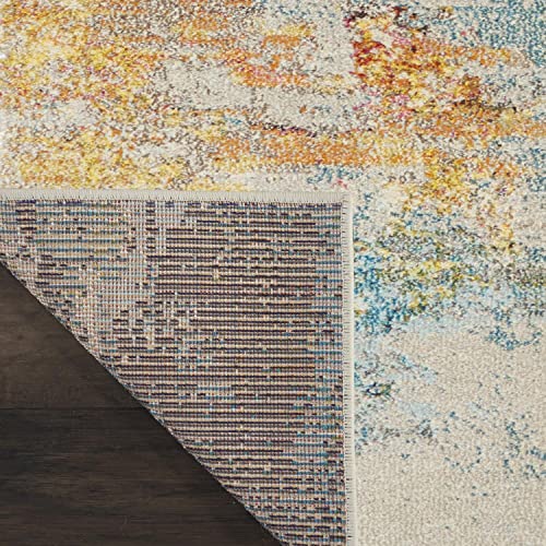 Nourison Celestial Modern Abstract Sealife 5'3" x 7'3" Area -Rug, Easy -Cleaning, Non Shedding, Bed Room, Living Room, Dining Room, Kitchen (5x7)