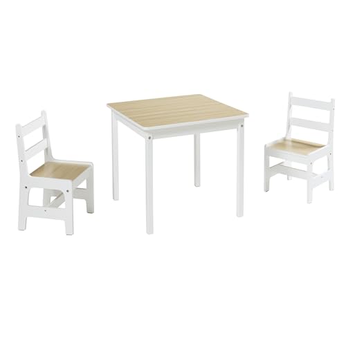 Panana Kids Table and Chairs Sets Children's Desk Table with 2 Chairs Stools Set for Preschoolers Boys and Girls Dinner and Learning Table Chairs Set