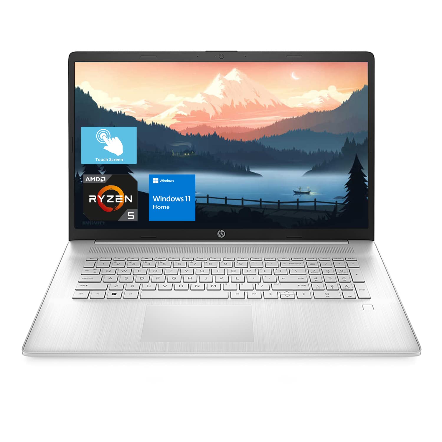 HP 2022 Newest 17z Laptop, 17.3" HD+ Touchscreen, AMD Ryzen 5 5625U, 32GB DDR4 RAM, 1TB PCIe SSD + 2TB HDD, Webcam, Fingerprint Reader, HDMI, Wi-Fi 6, Windows 11 Home, Silver