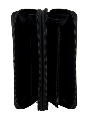 Western Embroidered Concealed Carry Purse/Wallet Set w/Rhinestone Cross