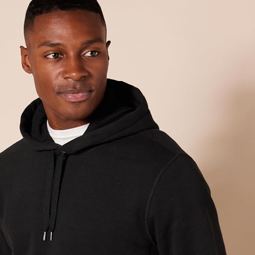 Amazon Essentials Men's Sweatshirt Hoodie, Black Heather, X-Large, Big & Tall Options Available