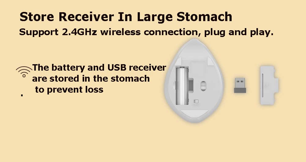 2.4GHz Wireless Mouse Cute Hamster Shape Less Noice Portable Mobile Optical 1200DPI USB Mice Cordless Mouse for PC Laptop Computer Notebook MacBook Kids Girl Men Women Mom Dad Gift (Blue)