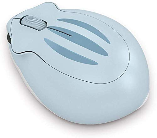 2.4GHz Wireless Mouse Cute Hamster Shape Less Noice Portable Mobile Optical 1200DPI USB Mice Cordless Mouse for PC Laptop Computer Notebook MacBook Kids Girl Men Women Mom Dad Gift (Blue)