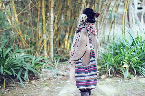 MOLLYGAN Women's Folk Style Canvas Sling Shoulder Bag Crossbody Bag Hobo (Color 4)