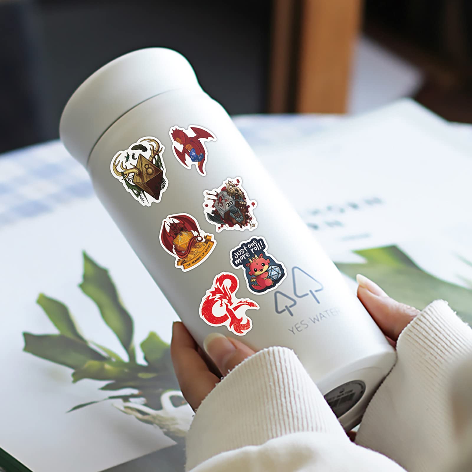 50pcs Dungeons and Dragons Stickers Aesthetic Vinyl Stickers for Teen Laptop,Cool Classic Trendy Game D&D Waterproof Stickers for Water Bottle Skateboard Bumper Computer Phone