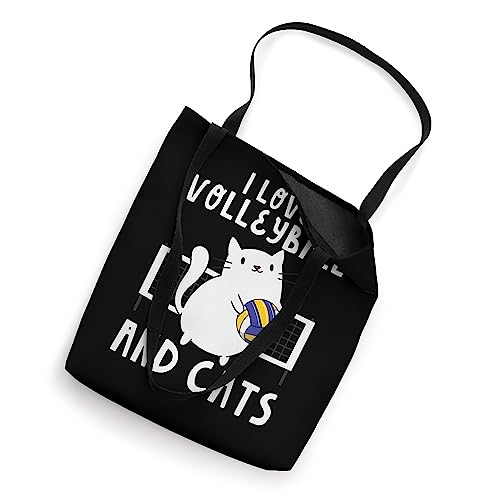 Spiker Setter Cute Funny I Love Volleyball And Cats Tote Bag