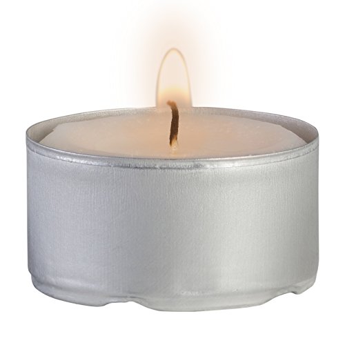 Ner Mitzvah 6 Hour Tea Light Candles - 80 Pack Bulk Package - White Unscented Travel, Centerpiece, Decorative Candle with Maxi Burn Time - Pressed Wax