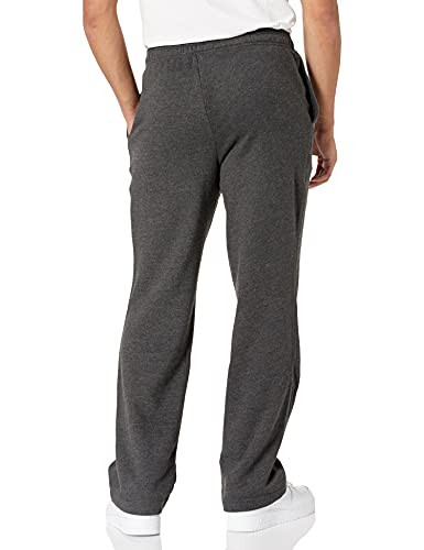 Amazon Essentials Men's Fleece Open Bottom Sweatpant (Available in Big & Tall), Charcoal Heather, Large