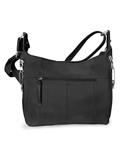 Roma Leathers Concealment Purse - Premium Cowhide Leather - Black - Studded - Dual Gun Entry - Adjustable Shoulder Strap - Designed in USA - 30 Day Manufacture Guarantee