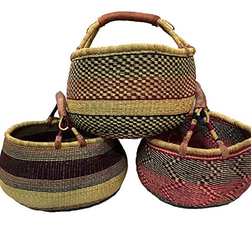 African Basket - Bolga Basket, XLarge, Assorted 1 EA