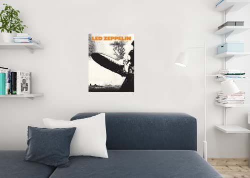 Pyramid America Led Zeppelin I Music Album Cover Poster Blimp On Fire Classic Rock Roll Band Cool Wall Decor Art Print Poster 24x36