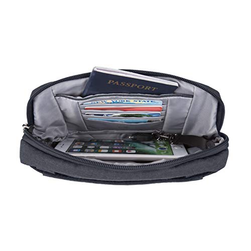 Travelon Anti-Theft Metro Convertible Sm. Cross Body Bag, Navy Heather, One Size