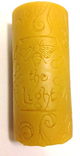 BeeTheLight Beeswax Pillar Candle - 100% Pure Bees Wax - Choose Your Size and Color - Up to 72 Hour Burn - 2.7"x5.4" - Fits 3x6 Holder - Unscented - Natural Honey Scent (Natural Yellow, Large)