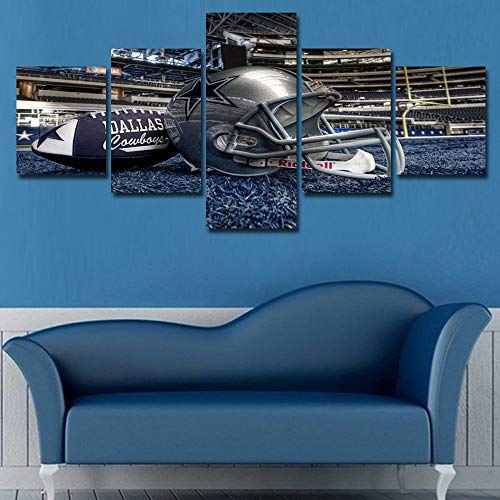 TUMOVO 5 Panel Canvas Prints Painting Wall Art Sport Home Decor Framed Pictures Modern Artwork Home Decor for Living Room Giclee Gallery-Wrapped Stretched Ready to Hang(50''Wx24''H)
