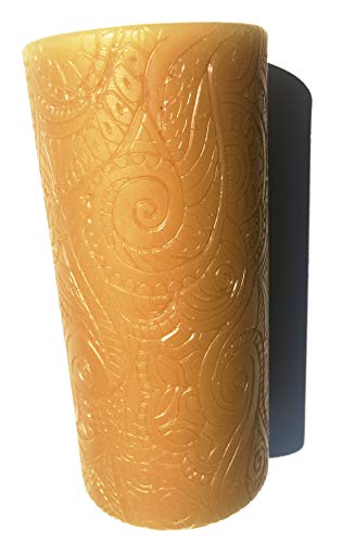 BeeTheLight Beeswax Pillar Candle - 100% Pure Bees Wax - Choose Your Size and Color - Up to 72 Hour Burn - 2.7"x5.4" - Fits 3x6 Holder - Unscented - Natural Honey Scent (Natural Yellow, Large)