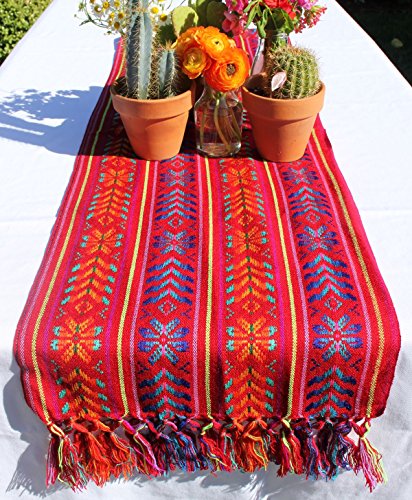Del Mex Mexican Rebozo Shawl Blanket Doula (Regular (6 ft x 2.5 ft), Red)