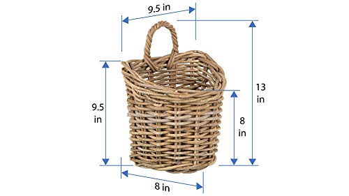 Kobo Wall Basket, Small, Gray-Brown