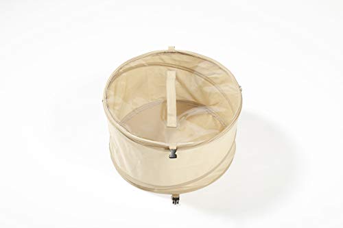 TIURE Large Hat Pop Up Bag Storage and Travel Box for Big Round Hats and Caps Expands and Keeps Out Dust and Dirt Perfect for Cover Cowboy Sun Beach Hats, 19 inches diameter