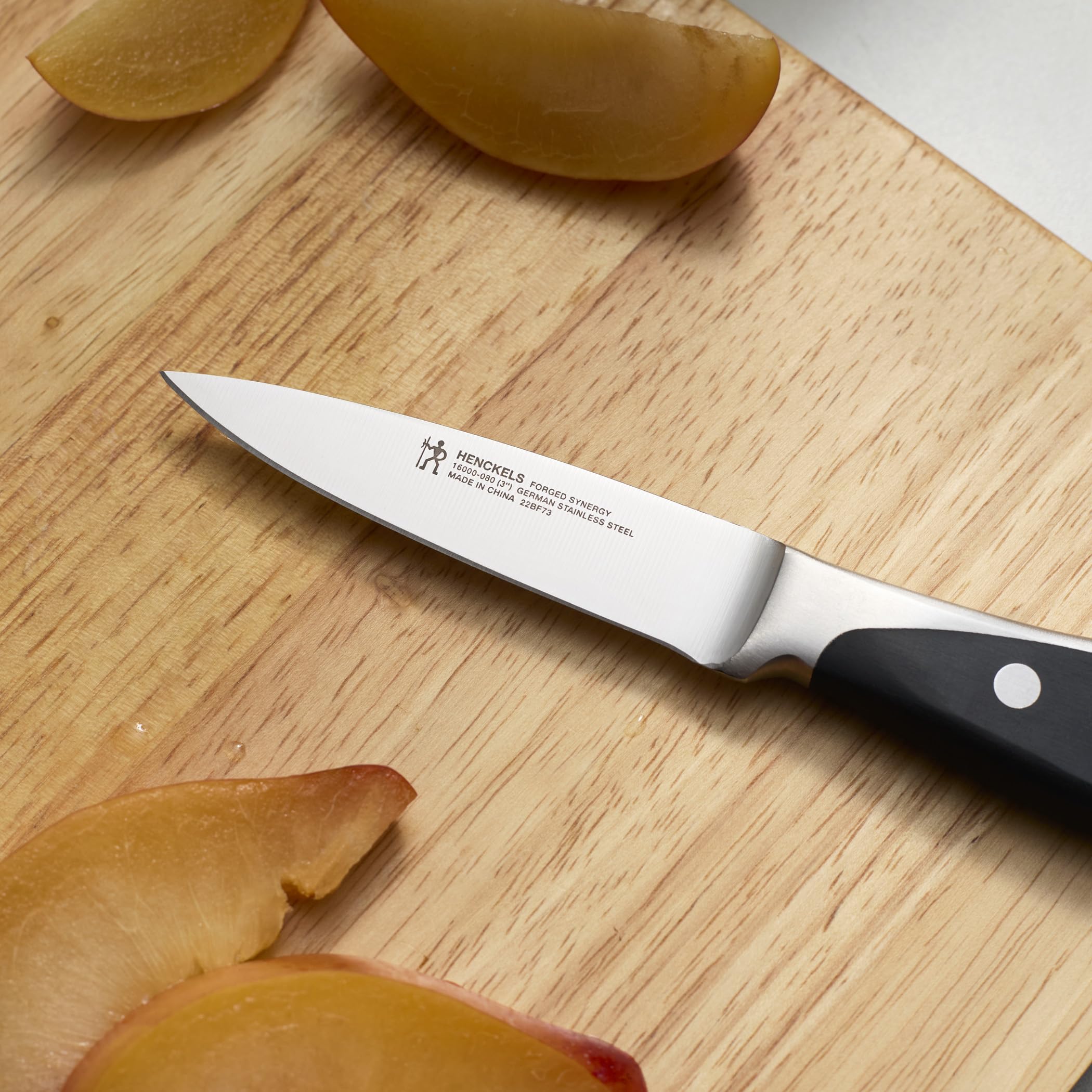 HENCKELS Forged Synergy Paring Knife, 3-inch, Black/Stainless Steel