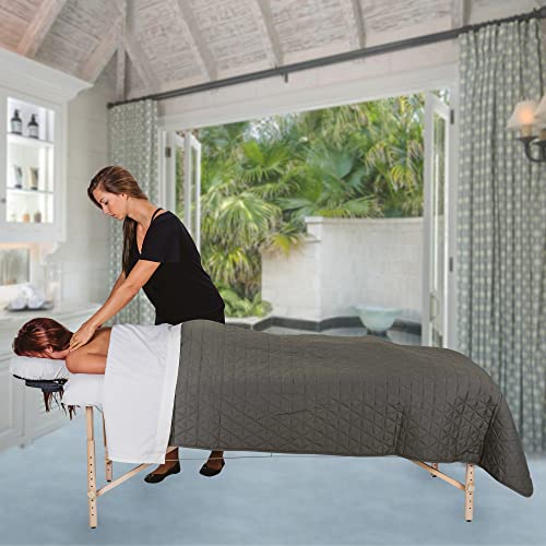 EARTHLITE Premium Quilted Blanket โ Extra Soft Microfiber, Hypoallergenic, Reversible, Machine-Washable, Massage Table Blanket/Bed Blanket (60" x 90")