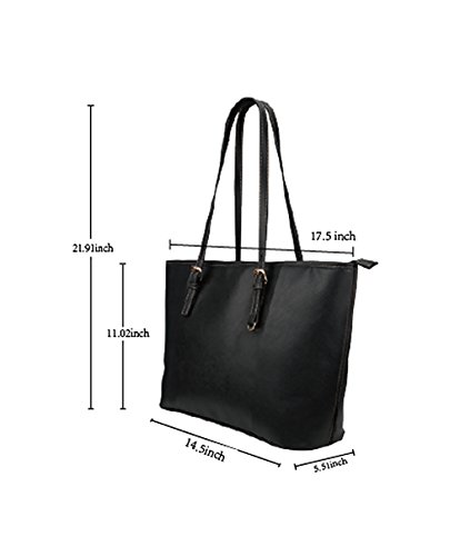 InterestPrint Modern Vintage Antique World Map Leather Tote Shoulder Bags Handbags for Women