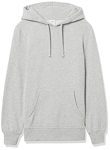 Amazon Essentials Women's Fleece Hooded Tunic Sweatshirt, Grey Heather, Medium