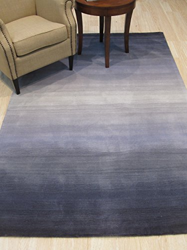 EORC HL6GY Handmade Wool Horizon Rug, Blue 5 x 8 Feet HL6GY5X8