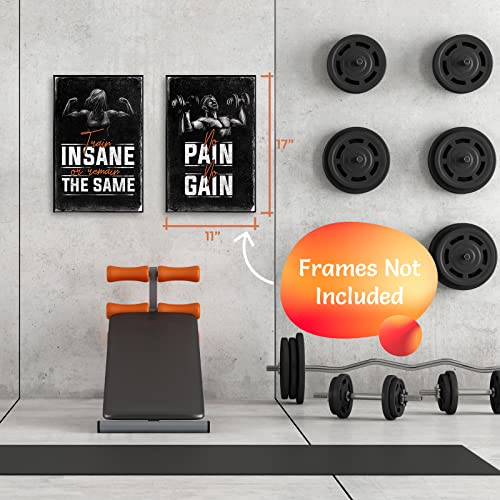 ππ²π¦ ππ¨π¬πππ«π¬ for Home Gym Decor - 4 Set Of 11x17", Motivational Posters for Gym, Workout Posters for Home Gym, Motivational Poster, Fitness Posters, Workout Room Decor, Inspirational Posters, Gym Wall Art