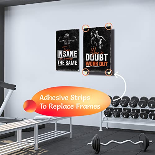 ππ²π¦ ππ¨π¬πππ«π¬ for Home Gym Decor - 4 Set Of 11x17", Motivational Posters for Gym, Workout Posters for Home Gym, Motivational Poster, Fitness Posters, Workout Room Decor, Inspirational Posters, Gym Wall Art