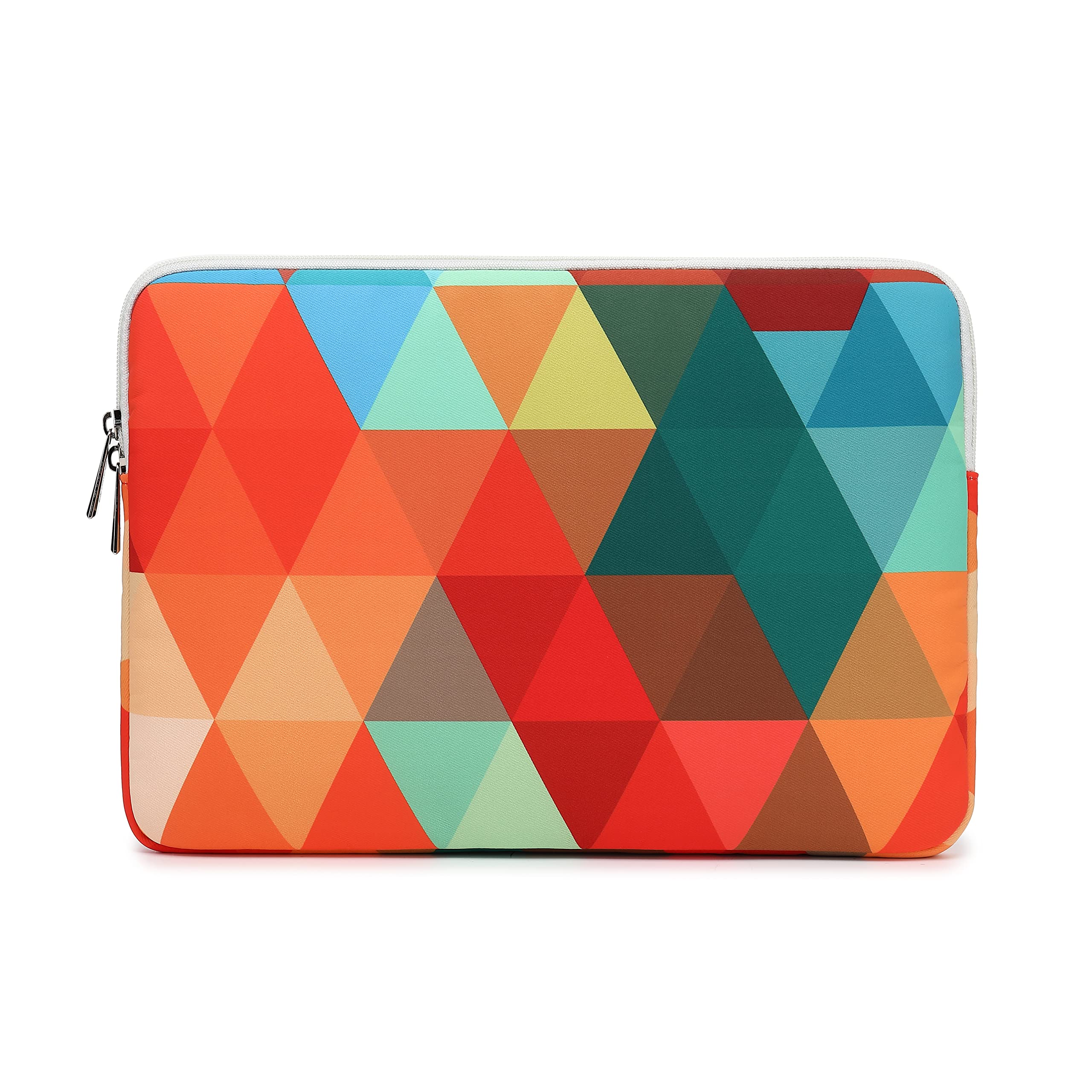 Canvaslife Rainbow Peacock Pattern 13 inch Canvas Laptop Sleeve with Pocket 13 inch 13.3 inch Laptop 13 case13 Sleeve