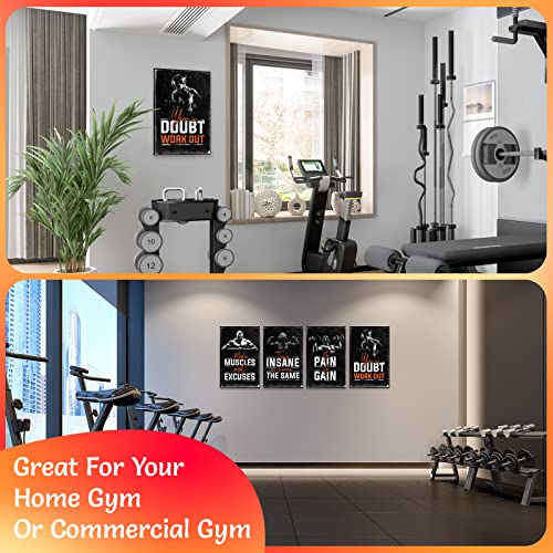 ππ²π¦ ππ¨π¬πππ«π¬ for Home Gym Decor - 4 Set Of 11x17", Motivational Posters for Gym, Workout Posters for Home Gym, Motivational Poster, Fitness Posters, Workout Room Decor, Inspirational Posters, Gym Wall Art