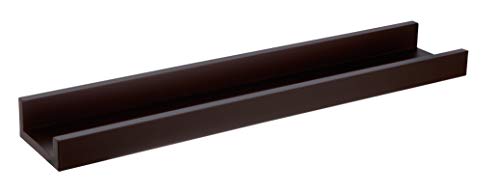 kieragrace Edge Picture Frame Floating Ledge, 23" x 4", Espresso