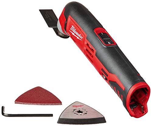 Milwaukee 2426-20 M12 12 Volt Redlithium Ion 20,000 OPM Variable Speed Cordless Multi Tool with Multi-Use Blade, Sanding Pad, and Multi-Grit Sanding Papers (Battery Not Included, Power Tool Only)