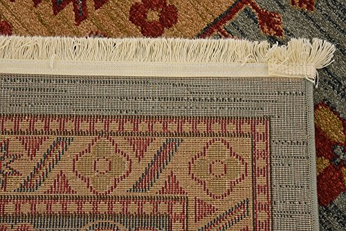 Unique Loom Sahand Collection Traditional Geometric Classic Light Blue Area Rug (7' 0 x 10' 0)