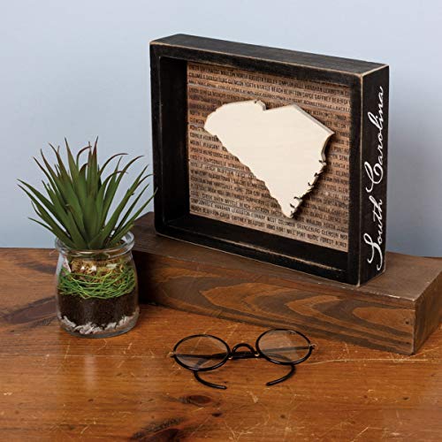 Primitives by Kathy 28244 Box Sign, 8.5" x 7", South Carolina