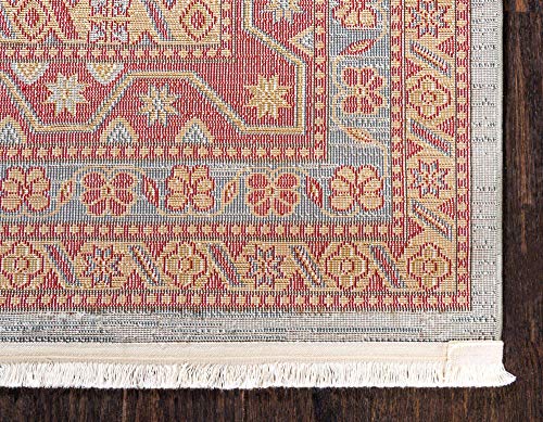 Unique Loom Sahand Collection Traditional Geometric Classic Light Blue Area Rug (7' 0 x 10' 0)