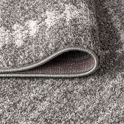 JONATHAN Y MOH203C-8 Zaina Moroccan Beni Souk Indoor Farmhouse Area-Rug Bohemian Minimalistic Geometric Easy-Cleaning Bedroom Kitchen Living Room Non Shedding, 8 X 10, Gray,Cream