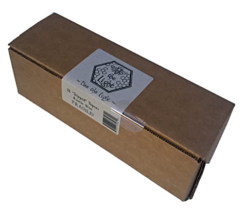 BeeTheLight Beeswax Taper Candles (Pack of 12) - Dipped Style Smokeless Unscented Candles - 12 Hours Burn Time Each - All Natural 100% Pure Beeswax Candle - Handmade Decorative Taper Candle Set