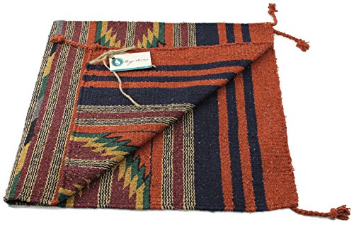 Onyx Arrow Southwest Décor Area Rug, 20 x 40 Inches, Pueblo Pattern Rust/Multi