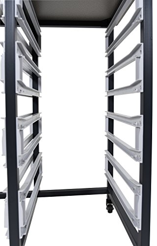 LUXOR MBS-DR-16S Mobile Bin System - Double Row Grey 20 L x 30 75 W x 37 5 H