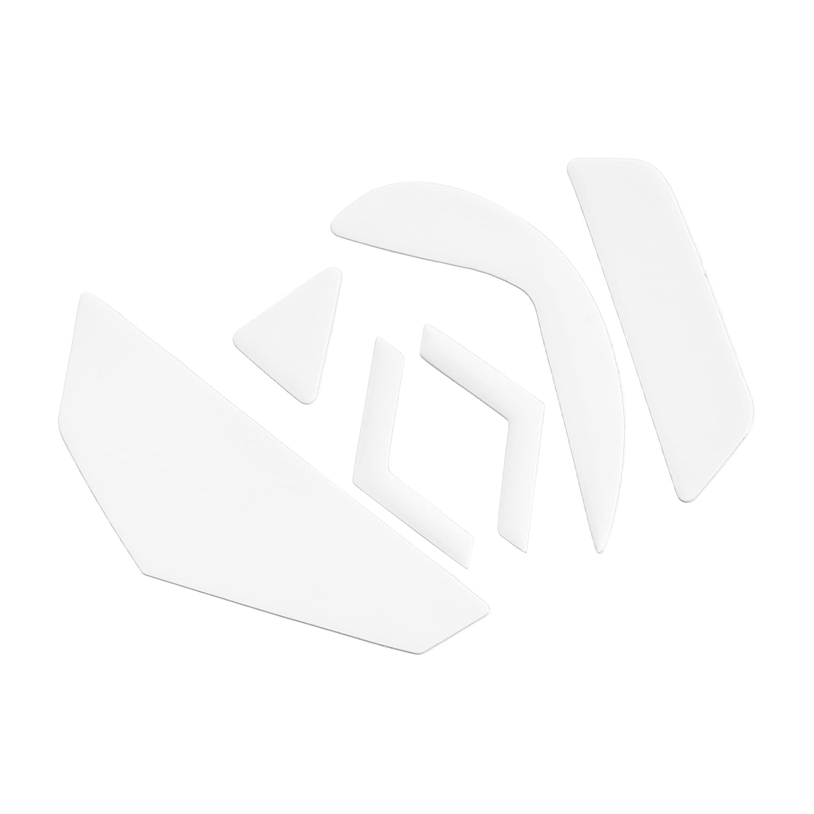 PATIKIL Rounded Curved Edges Mouse Feet Skates Pads 0.6mm w Cleaning Paper for G502 Wired Gaming Mouse Feet Replacement White 6Pcs/1 Set