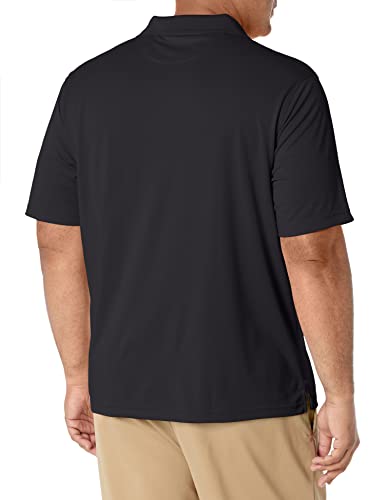 Amazon Essentials Men's Golf Polo Shirt, Quick Dry, Short Sleeve, Black, Large