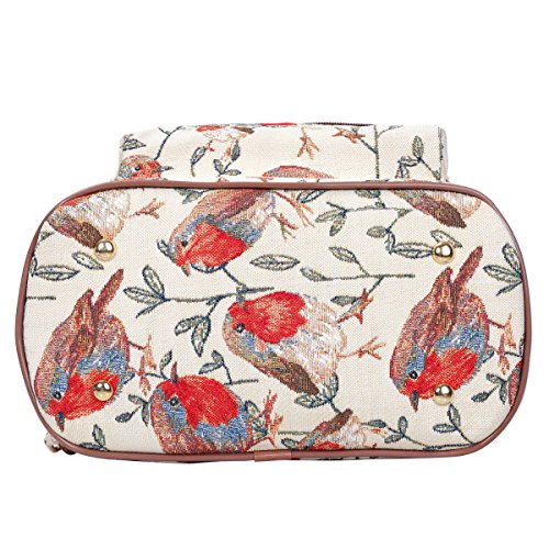 Signare Tapestry women Backpack Casual Daypack Robin Design (DAPK-ROB)