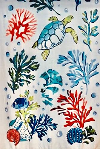 Vera Bradley Throw Blanket Seascape Turtles Sea Life 50 x 80 Fleece