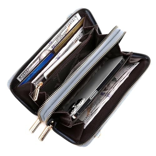 Montana West Crossbody Wallet for Women Dual Zipper Compartment Wristlet Purse Clutch Shoulder Bag MWC-209JN